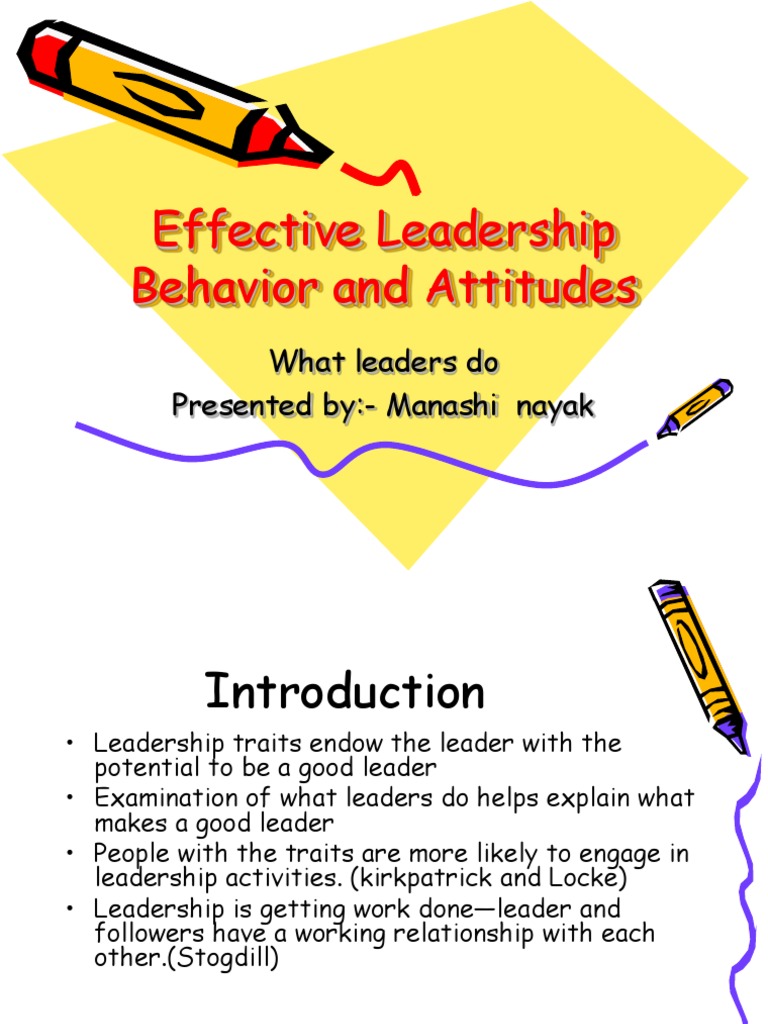 Leadership Behavior and Attitudes | PDF | Leadership | Psychology