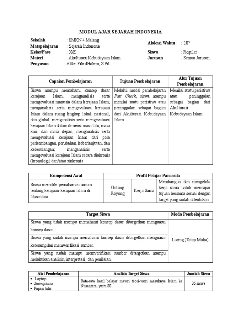 Eksplorasi Konsep - Alfan Fikril - Modul Ajar Tarl | PDF