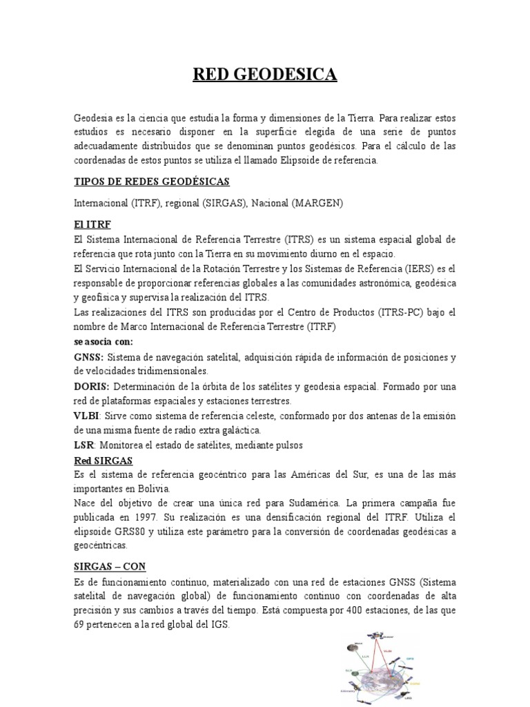 RED GEODESICA | PDF | Geodesia | Sistema de información geográfica
