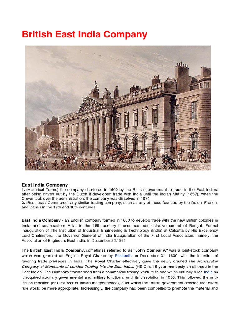 British East India Company Overview | PDF | British Empire | East India Company