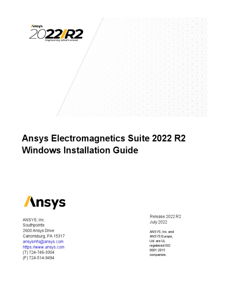 AnsysEMInstallGuide Windows | PDF | Installation (Computer Programs) | Microsoft Windows