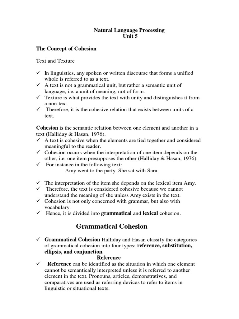 NLP Unit 5 Part 1 | PDF