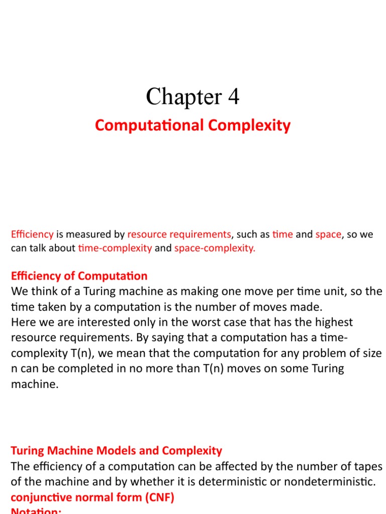 Chapter 4 Complexity New | PDF Chapter 4 Complexity New | PDF