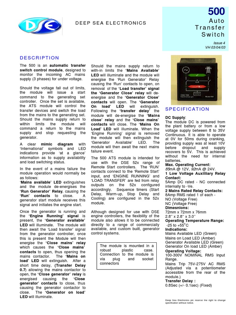 Deepsea 500 | PDF