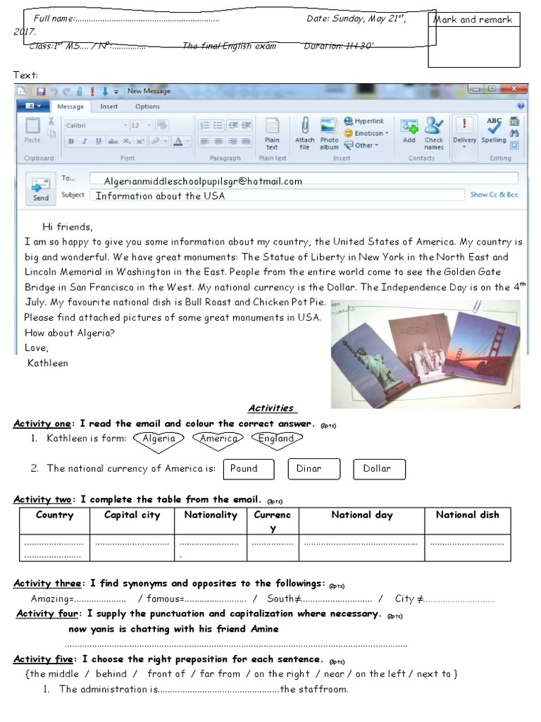 MS1 Final Exam Seq 5 | Download Free PDF | Algeria