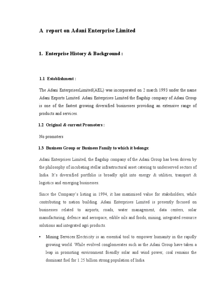 Adani Project Final. | PDF | Economies