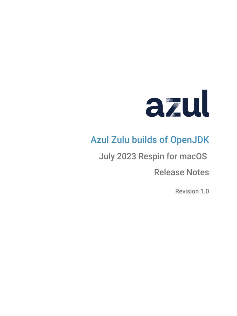 Azul Zulu CA Release Notes July 2023 Respin Rev1.0 | PDF