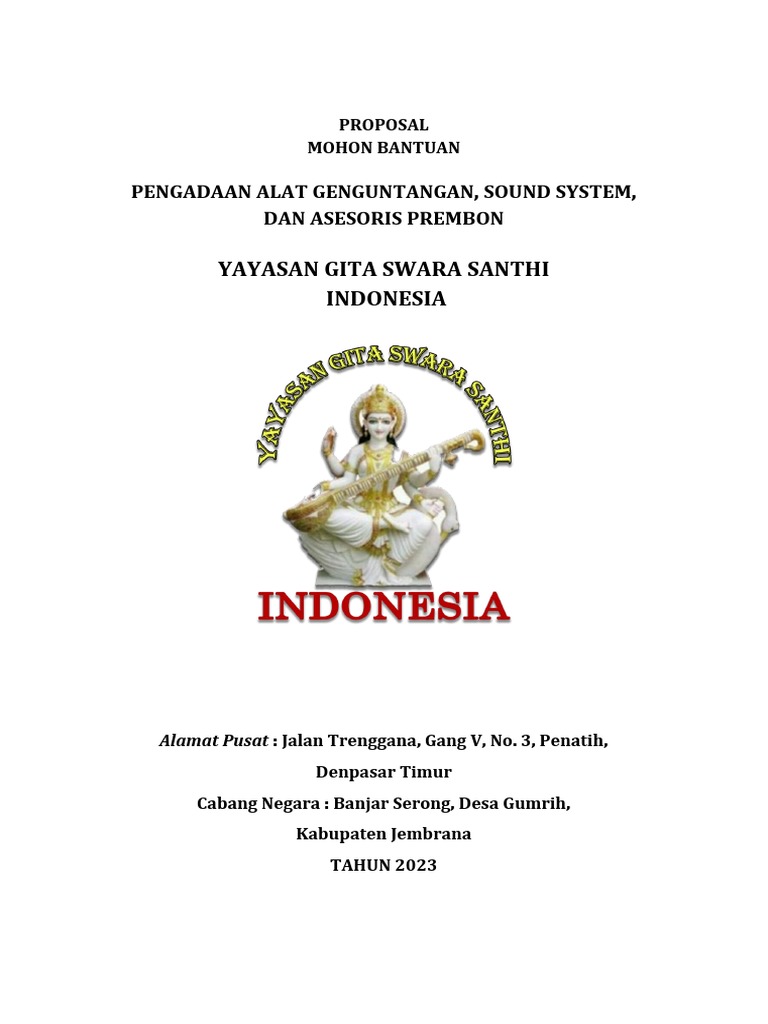 Proposal Pesraman Gita Swara Santhi | PDF