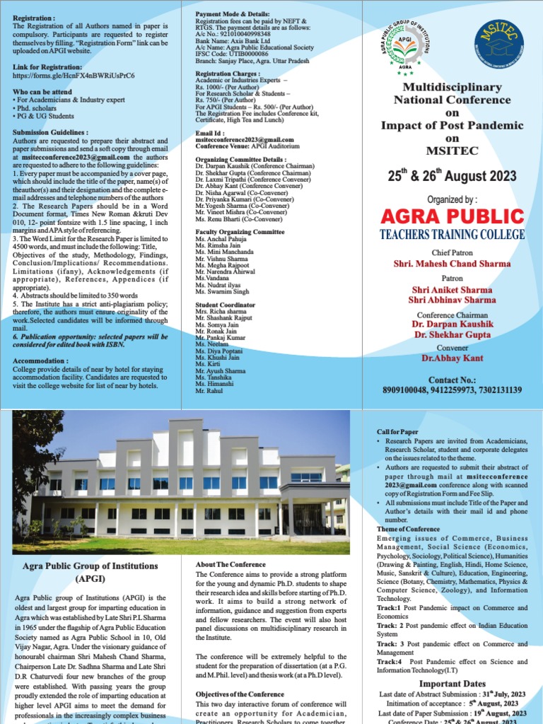 Conference Brochure | PDF | Science | Thesis