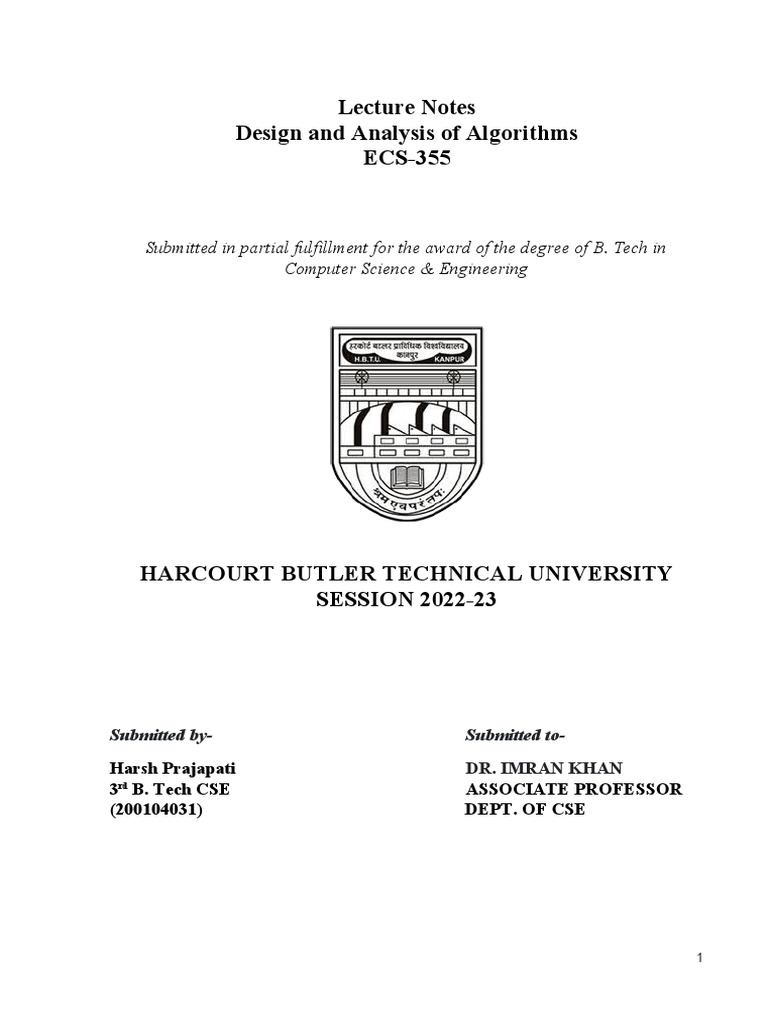 DAA Unit 3 Notes | PDF