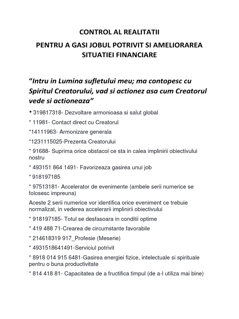 Controlul realitatii job-finante | PDF