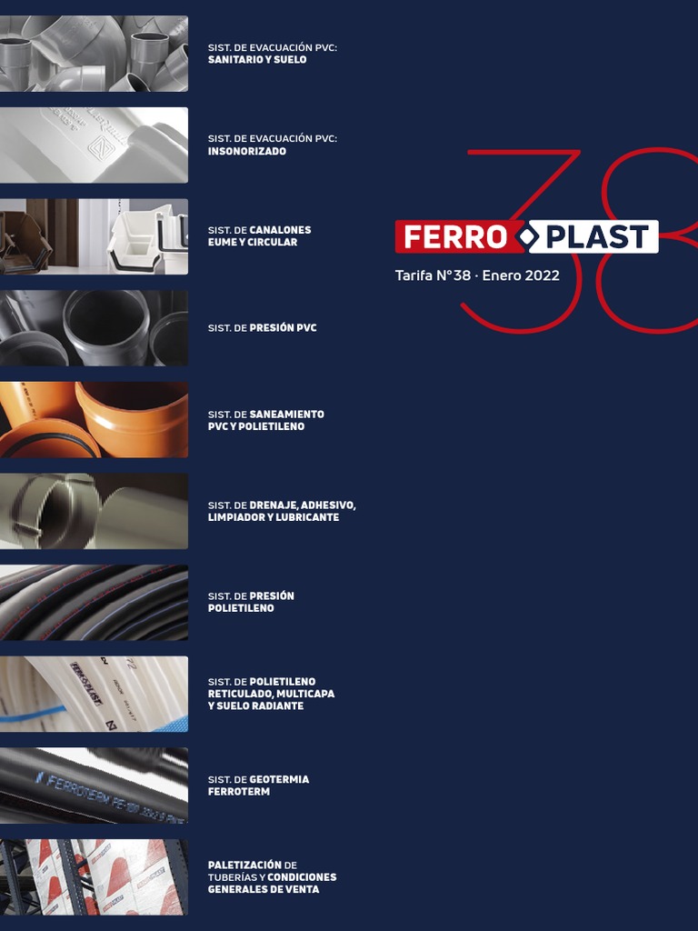 Ferroplast TARIFA 38 - Enero 2022 | PDF