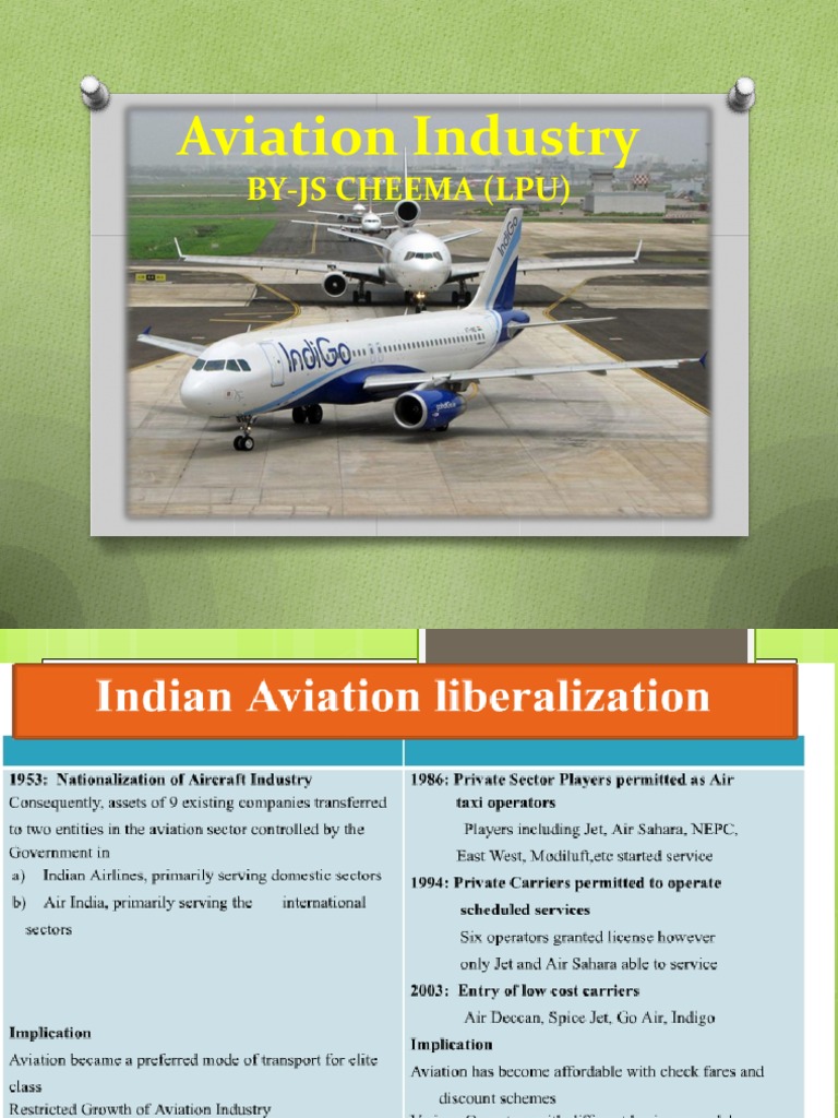 Aviation Industry: By-Js Cheema (Lpu) | PDF | Airlines | Aviation