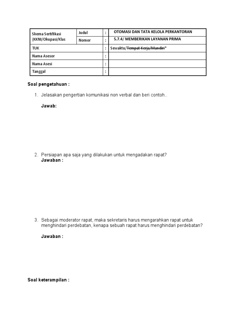 KLUSTER 4 Soal Simulasi | PDF