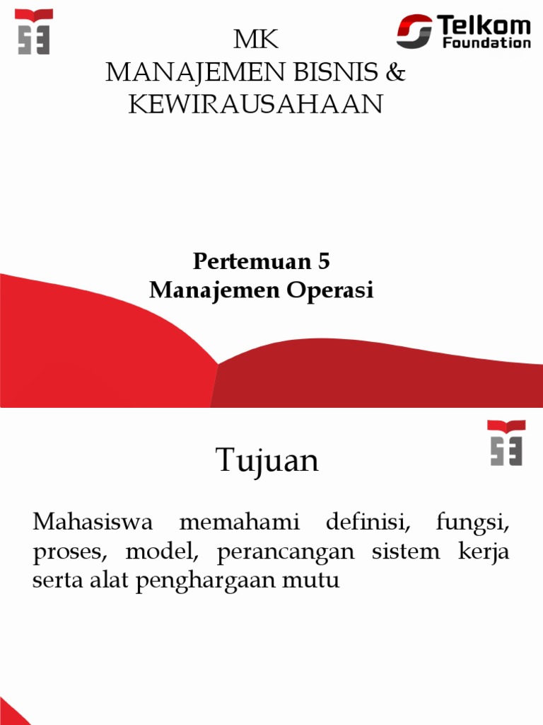 Pertemuan 5 - Manajemen Operasi | PDF
