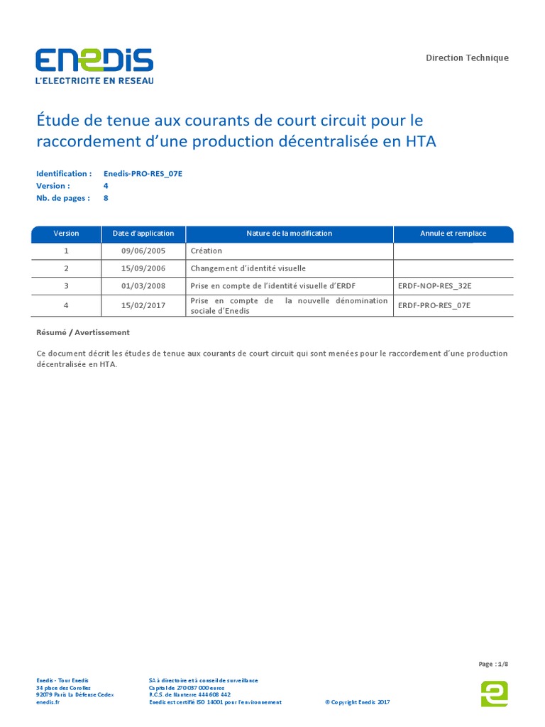 Enedis Pro Res 07e | PDF