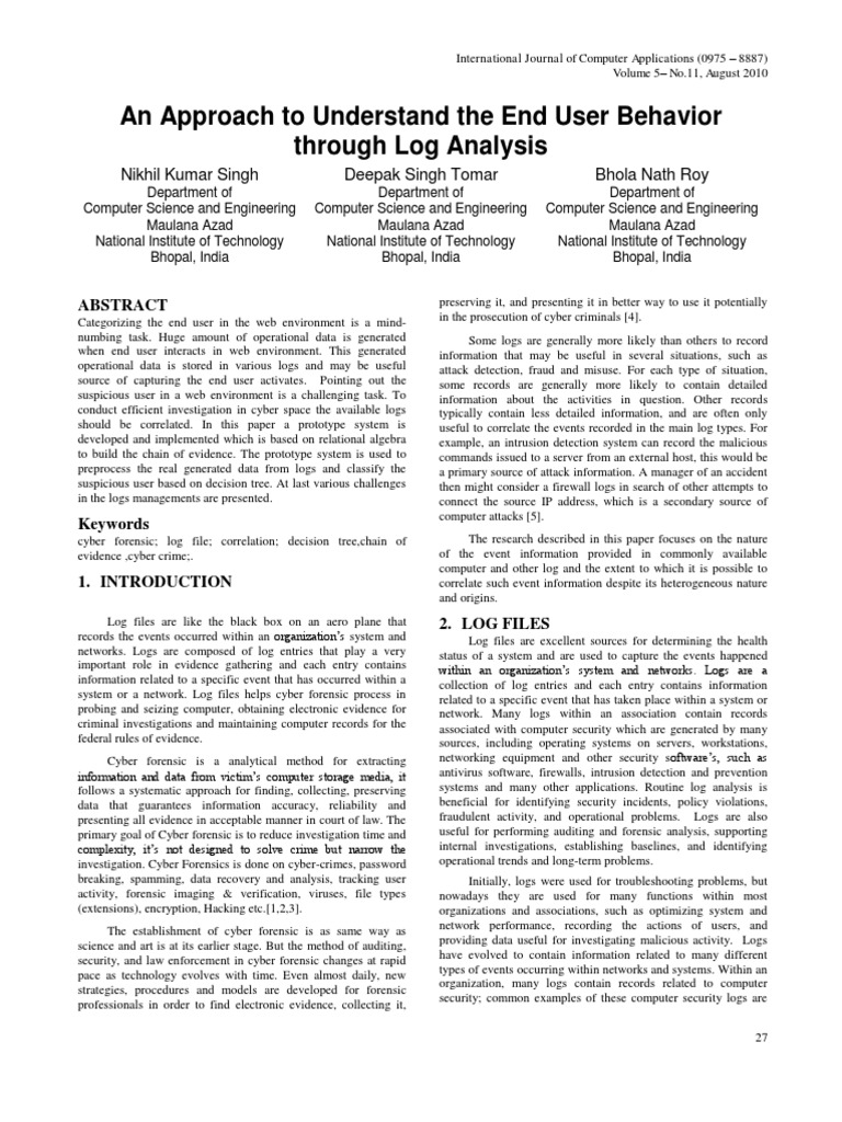 An - Approach - To - Understand - The - End - User - Behaviour Trough ...