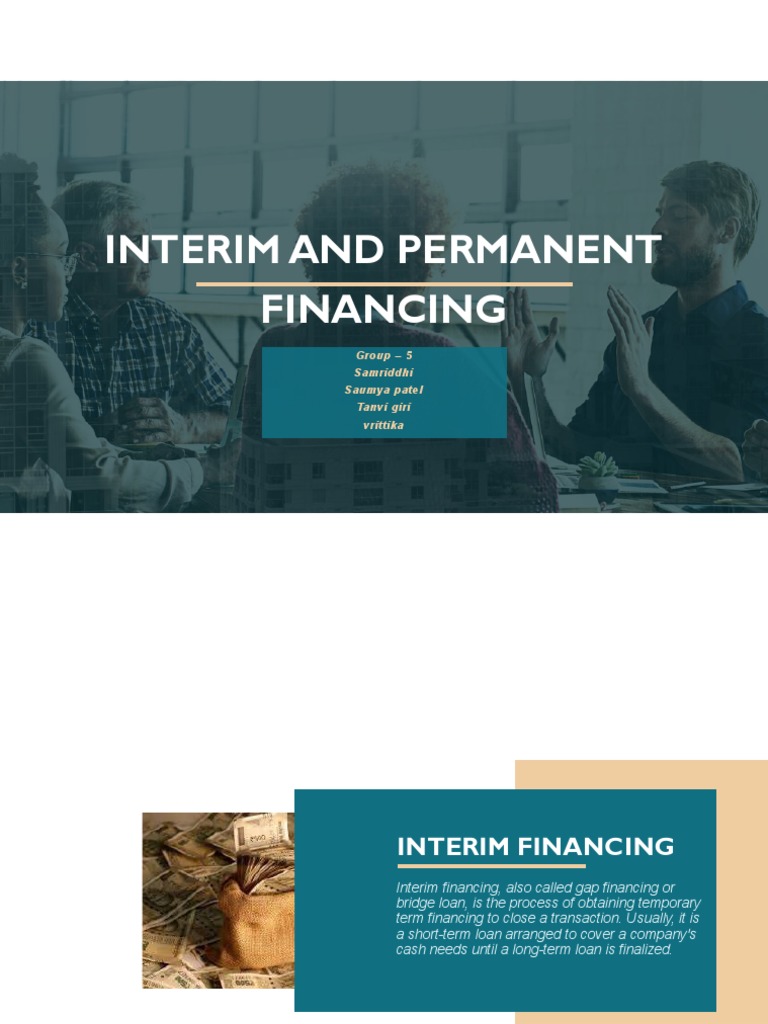 Interim and Permanent Financing | PDF | Loans | Mortgage Loan