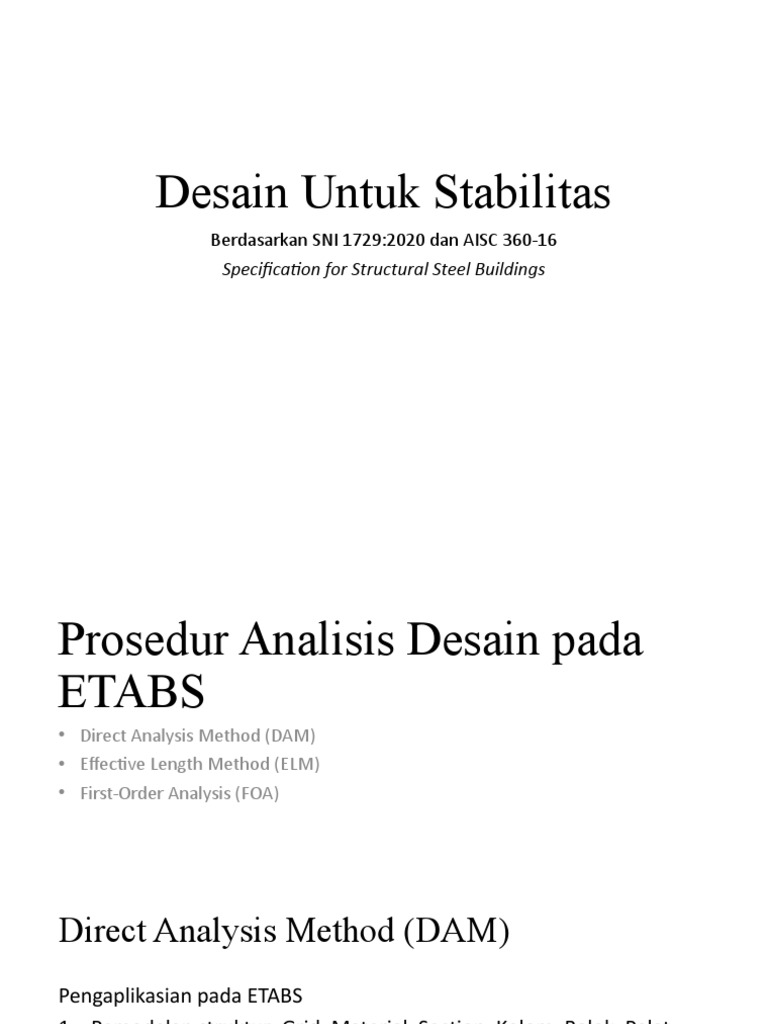 Desain Stabilitas | PDF