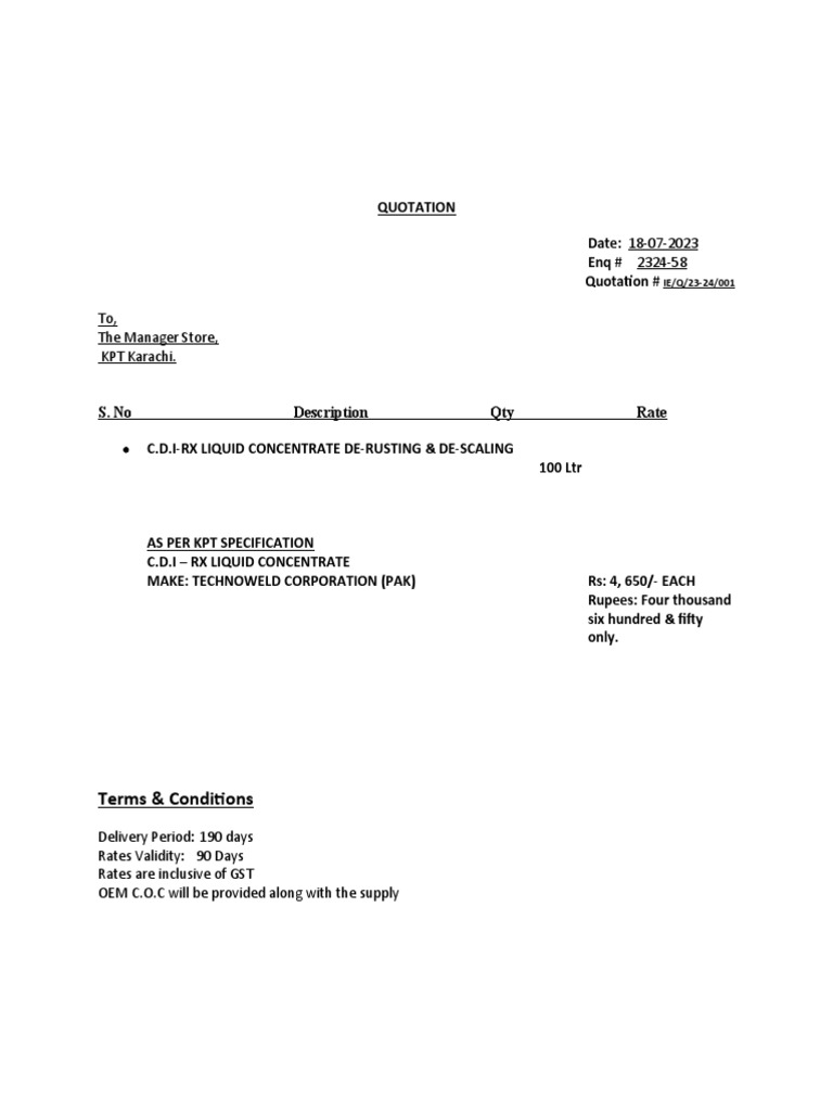 Quotation 23-24 | PDF