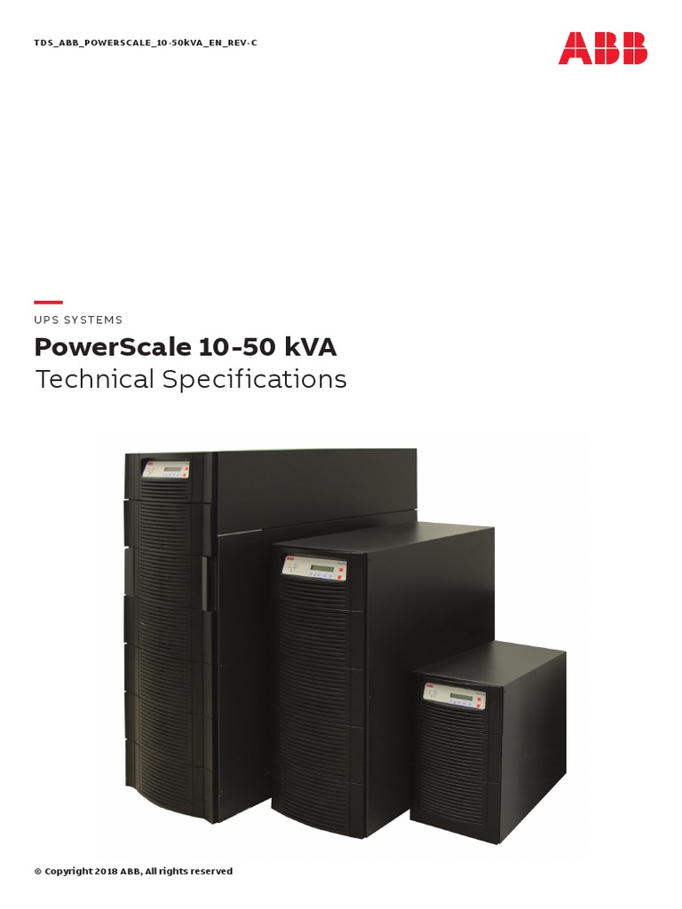 TDS ABB POWERSCALE 10-50kVA EN REV-C | Download Free PDF | Mains ...