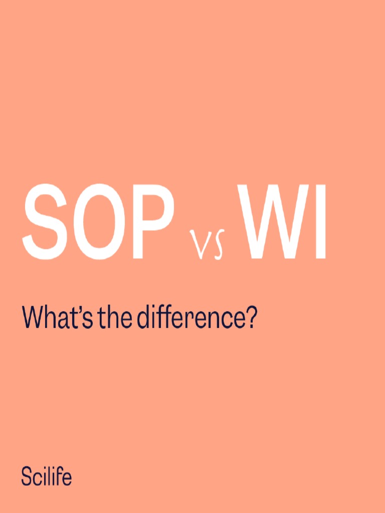 SOP VS WI | PDF