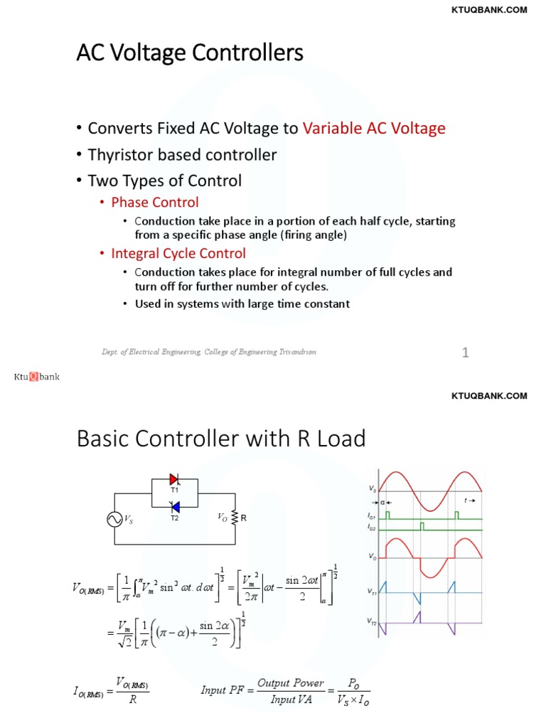 AC Controllers | PDF | Computer Engineering | Electric Power