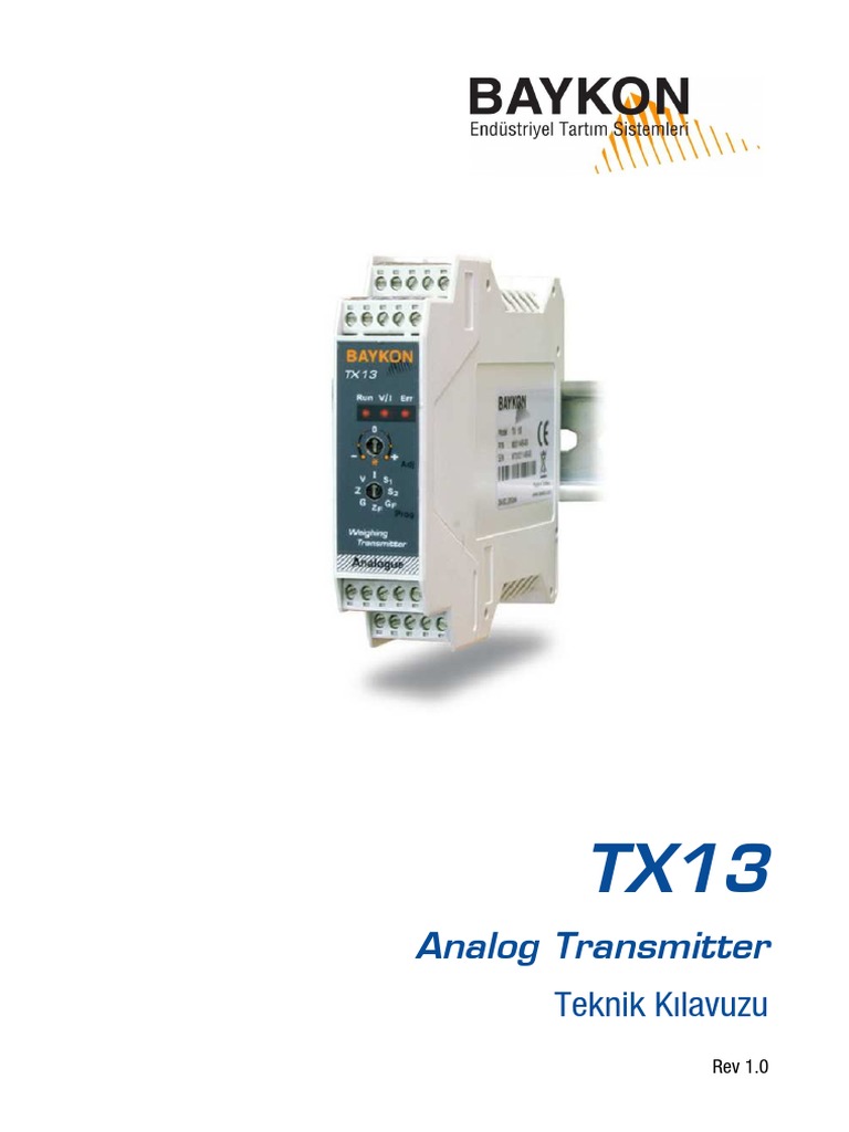 Baykon TX13 Kullanma Kılavuzu | PDF