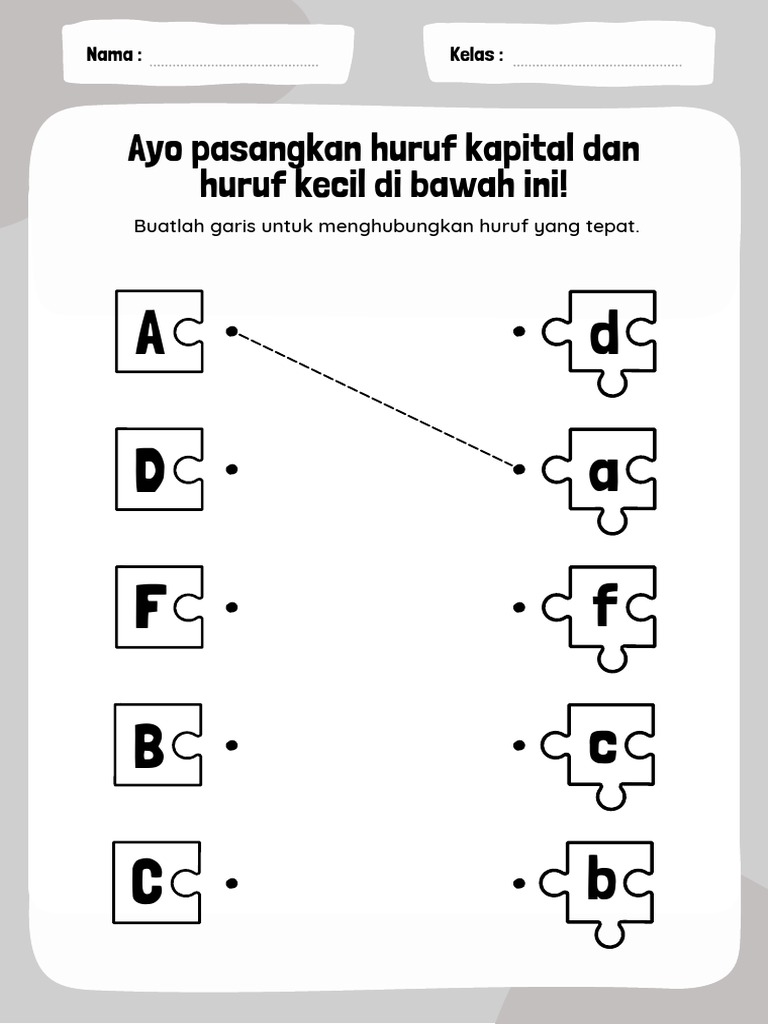 Lembar Kerja Huruf Kapital Dan Kecil | PDF