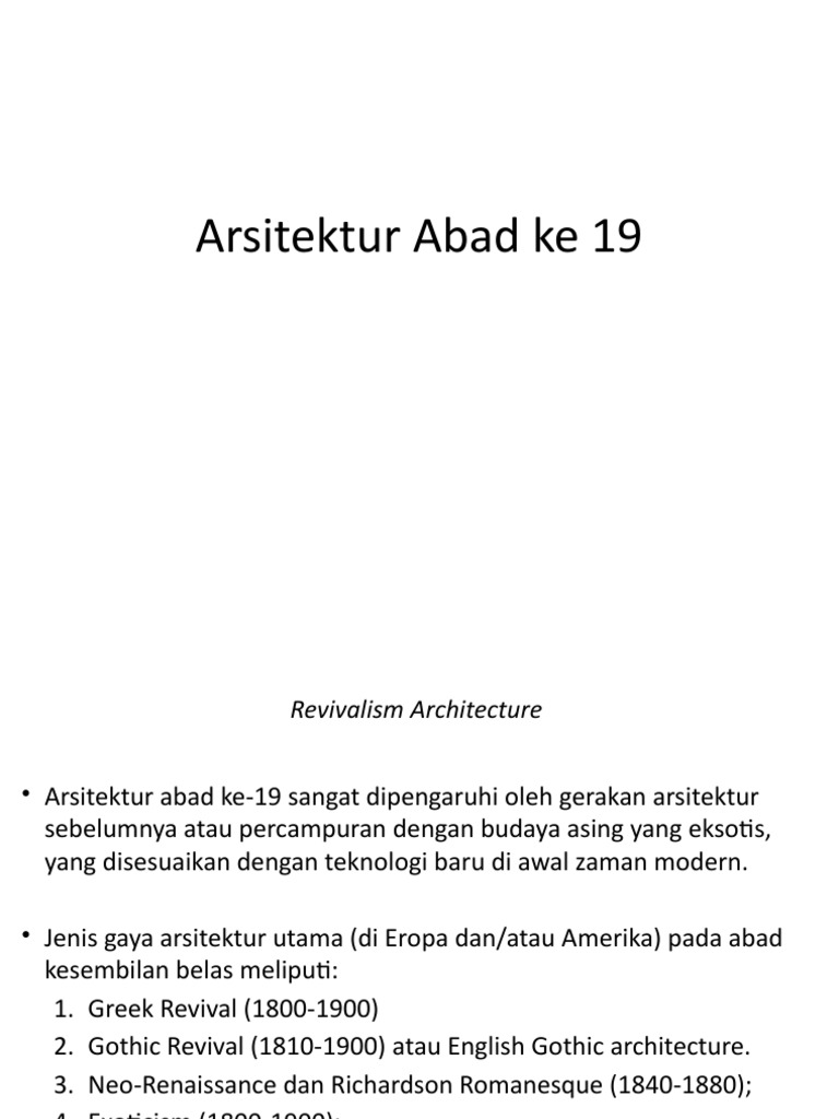 Minggu 4 - Revivalism and Neoclassicism Architecture | PDF