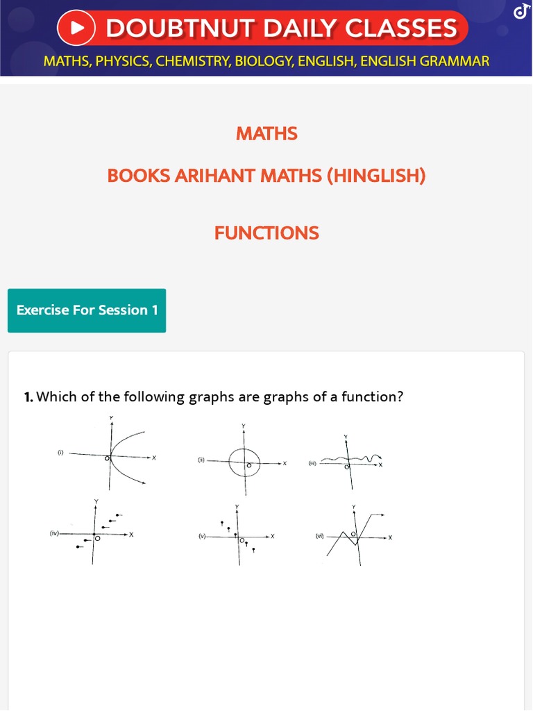 Books Doubtnut Question Bank | PDF | Function (Mathematics) | Trigonometric Functions