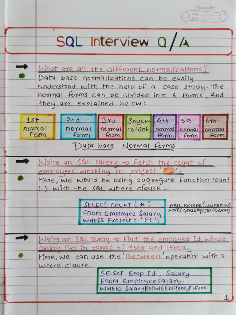 SQL Interview Questions and Answers | PDF | Information Management | Information Technology