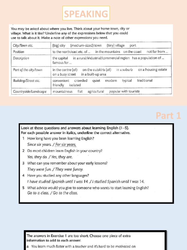 IELTS Speaking Based On IELTS General Training | PDF