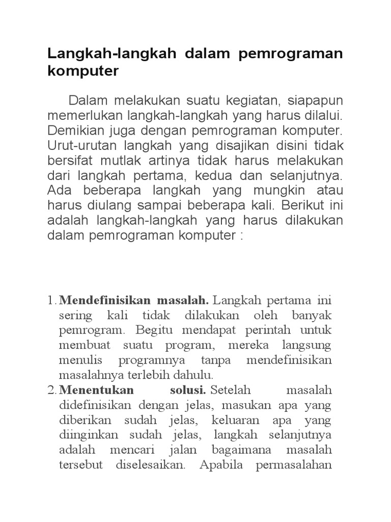 Panduan Dasar Pemrograman | PDF | Komputer
