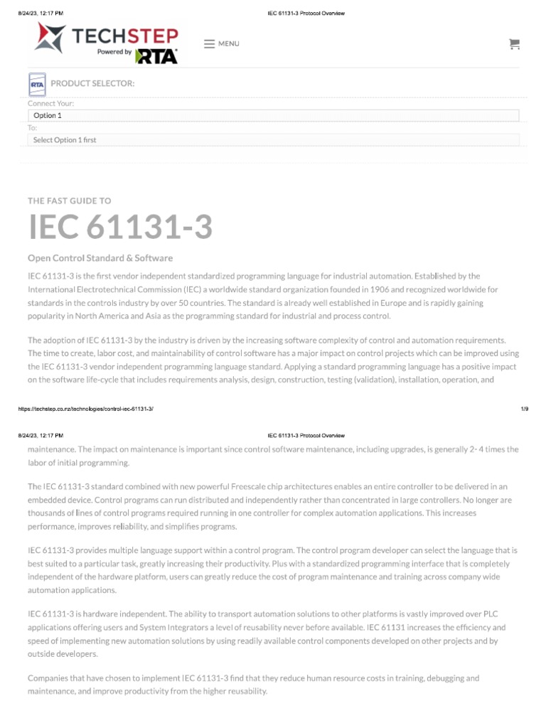 Open Control Standard & Software | PDF