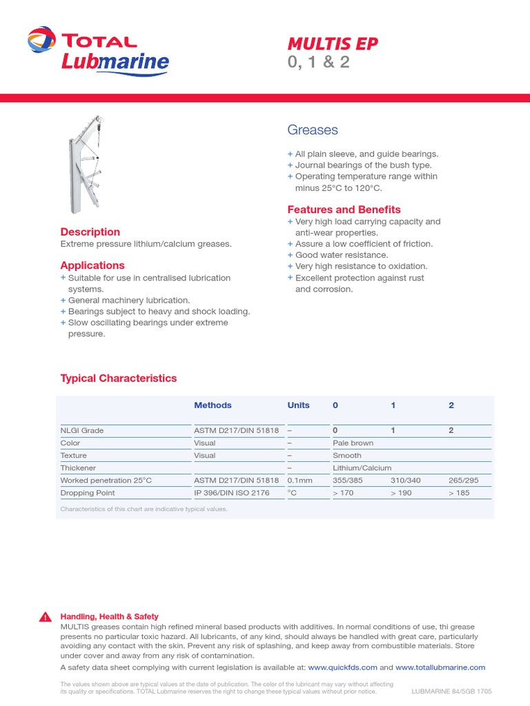 Multis Ep 0 TDS v171023 | PDF | Lubricant | Bearing (Mechanical)