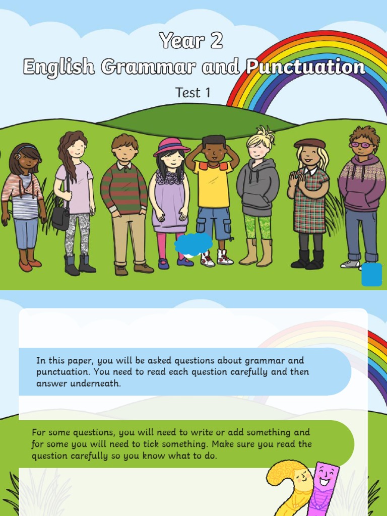 Year 2 - English GL Practice | PDF | Verb | Question