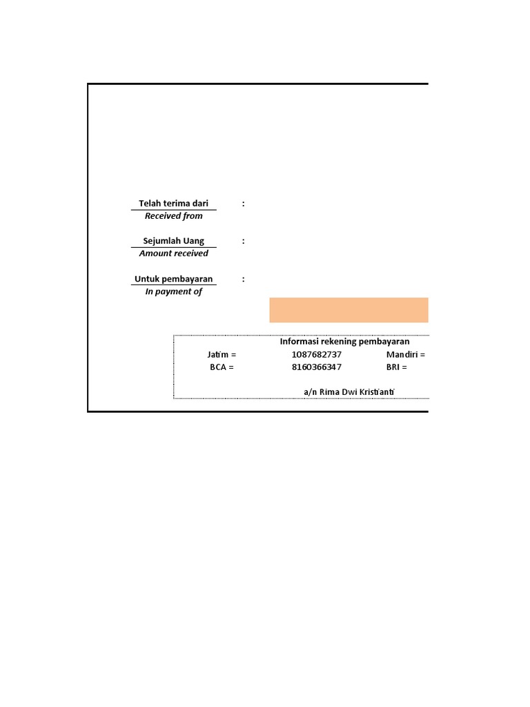 Template Kwitansi | PDF