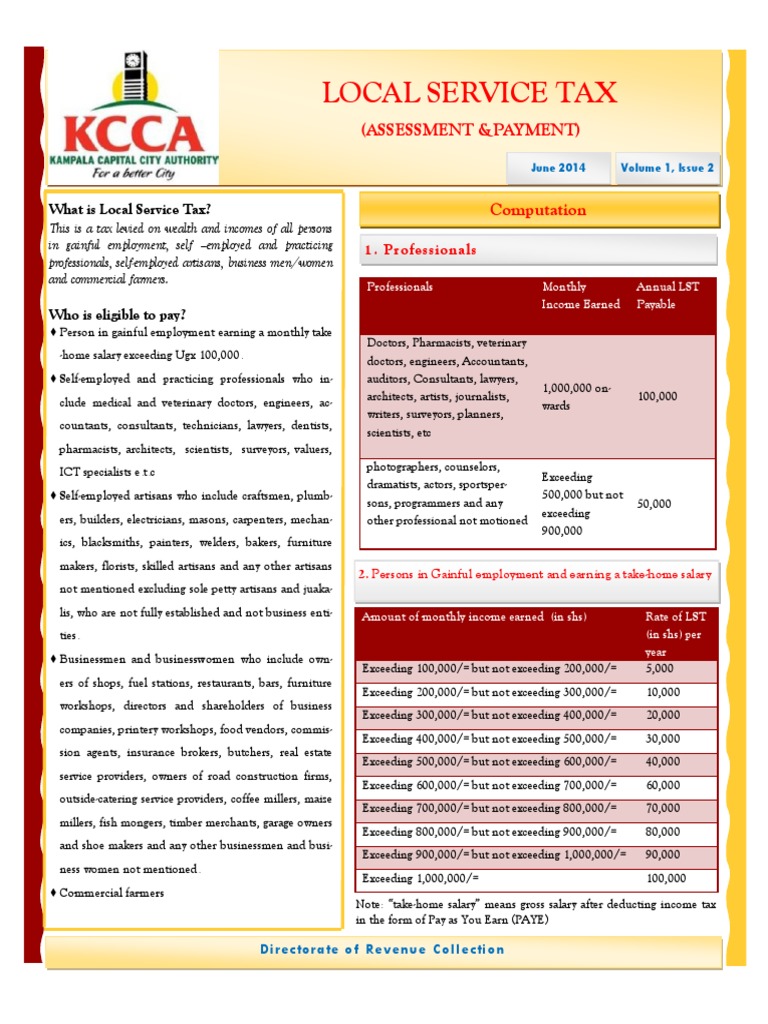 Local Service Tax FAQs | PDF | Salary | Taxes