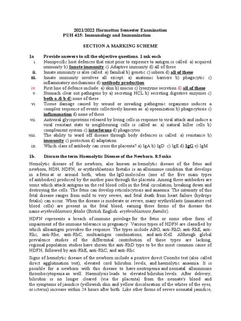 Immunology and Immunization puh 415 2023 | PDF | Complement System | Anatomy