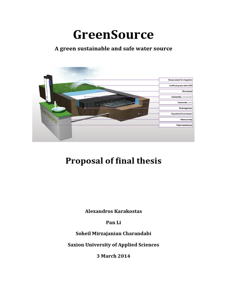Proposal of GreenSource Project | PDF | Water | Precipitation