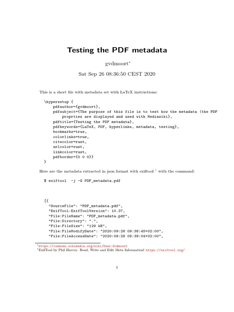 PDF Metadata | PDF | Digital Technology | Information Technology