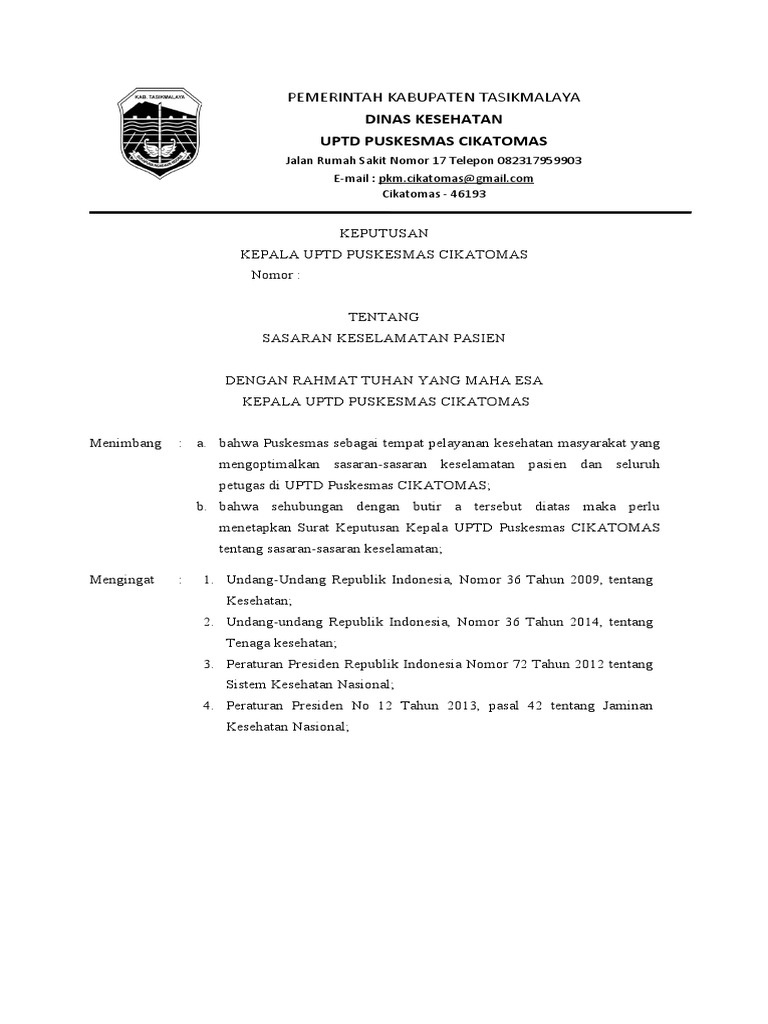 5.3.1.a SK Pelaksanaan SKP | PDF