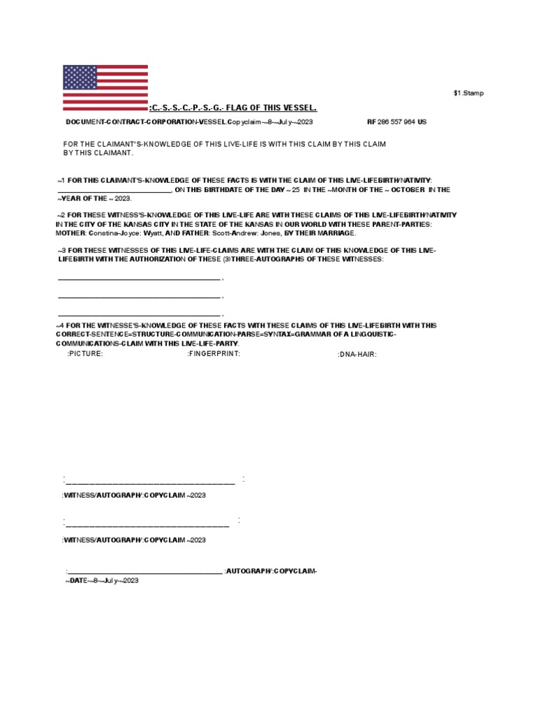 Live Life Claim Blank Template | PDF