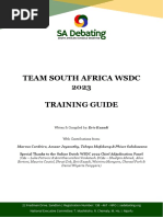 WSC Team Debate Guide 2025 | PDF | Immigration | English Language