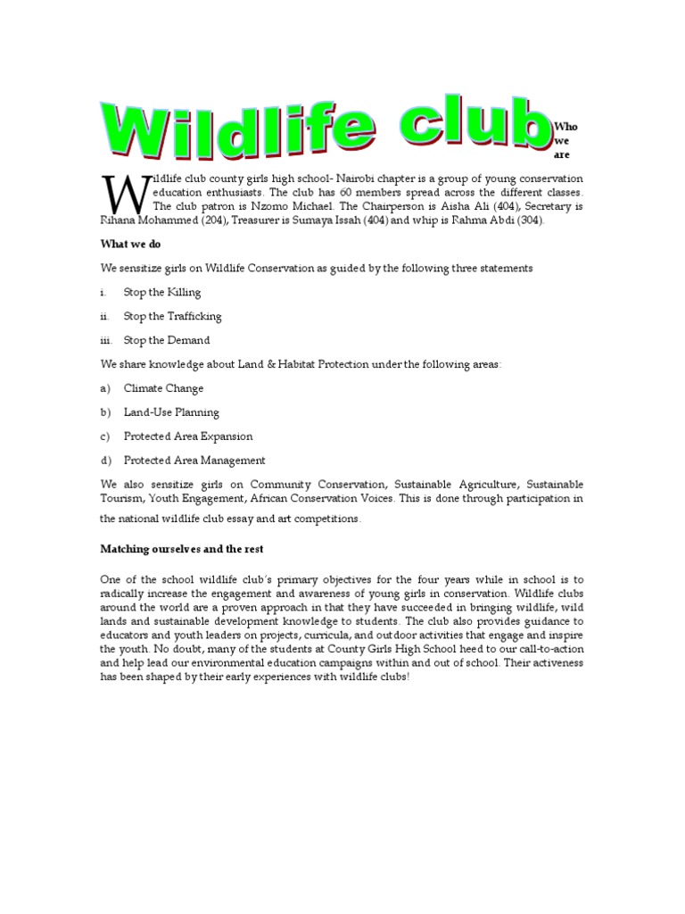 Wildlife | PDF | Travel | Wellness