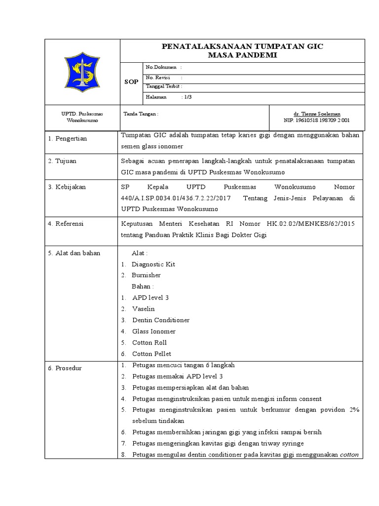 Sop Tumpatan Gic Pandemi | PDF