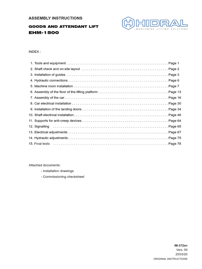 EHM-1500 Installation Manual IM372en | PDF