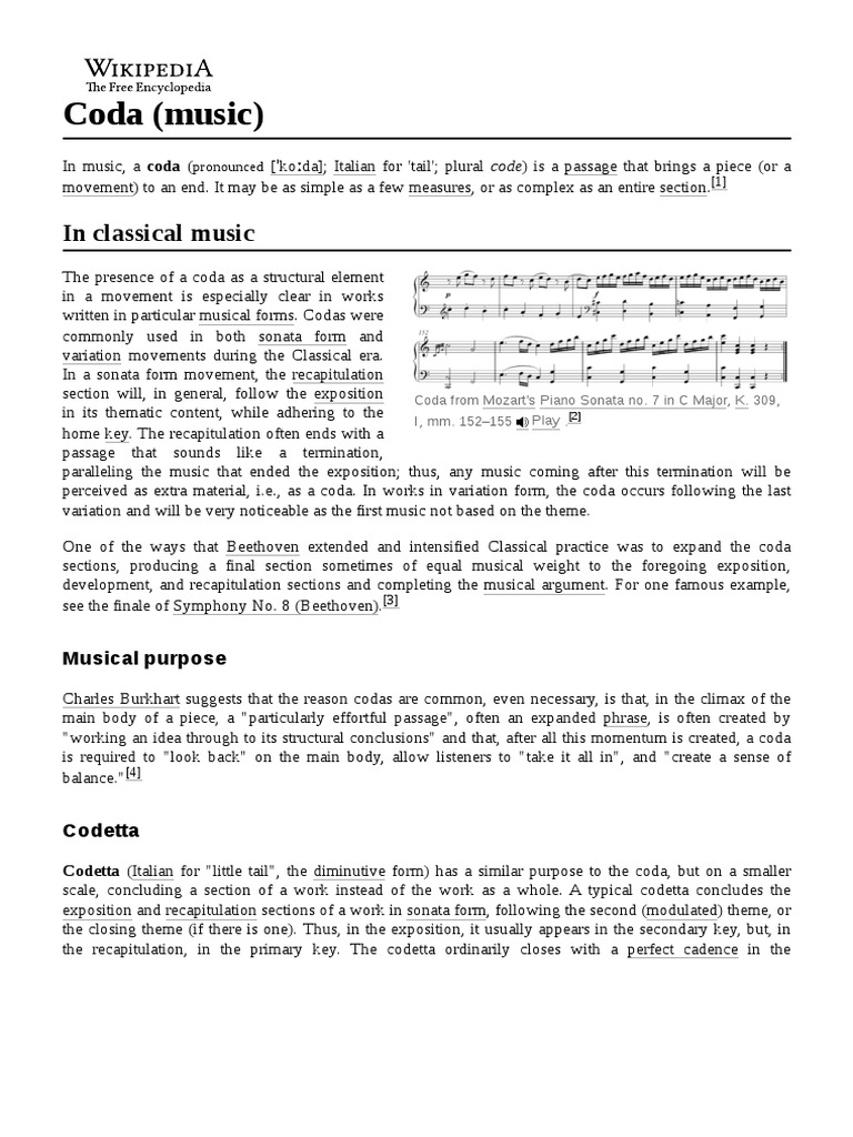 Coda (Music) | PDF | Musical Compositions | Musicology
