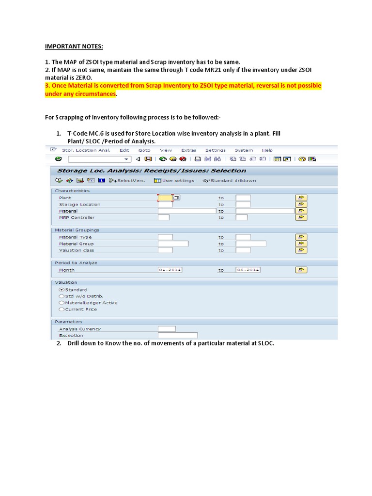 Process Manulal For Scrapping of Inventory V0.1 | PDF | Inventory ...